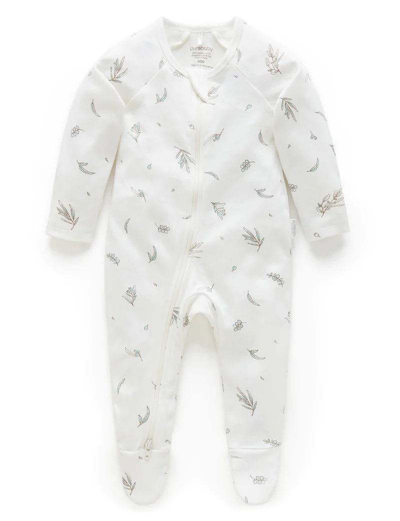 Long Sleeve Zip Growsuit | Organic Cotton Onesie — the baby closet